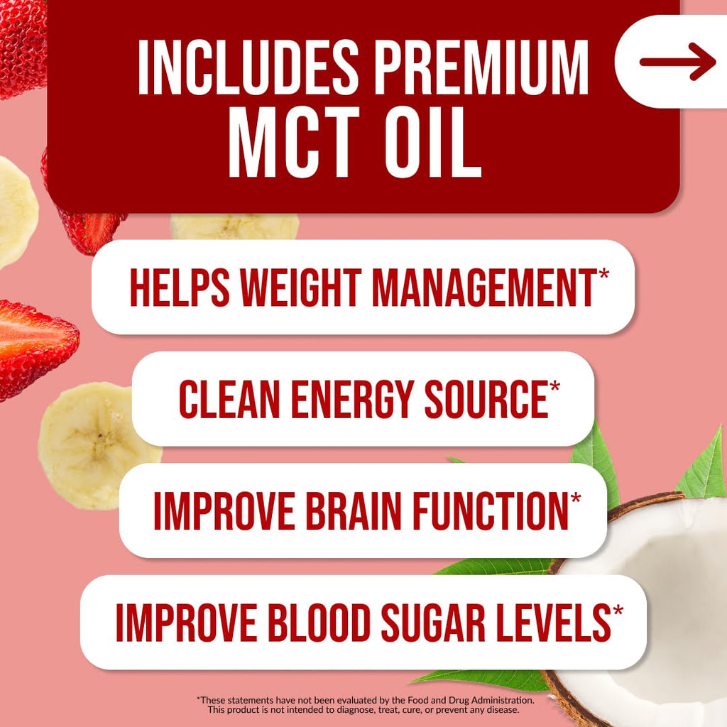 delicious strawberry banana protein supplement