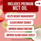 delicious strawberry banana protein supplement