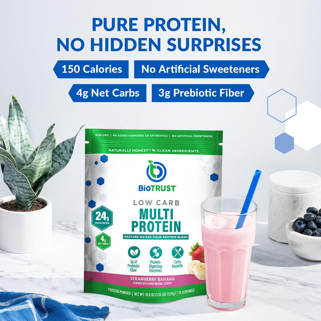 delicious strawberry banana whey protein shake