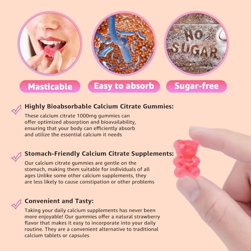 delicious strawberry calcium gummies for everyone
