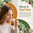 Delicious strawberry flavour herbal infusion