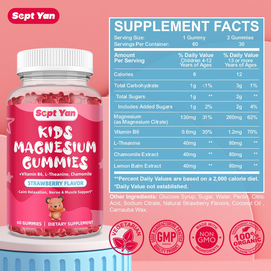 delicious strawberry flavour magnesium gummies