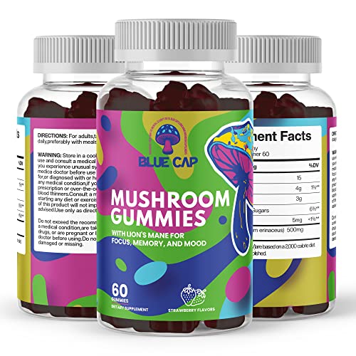 Delicious strawberry flavour mushroom gummies