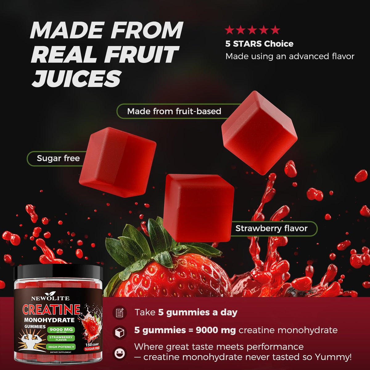 delicious strawberry flavoured creatine