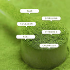 Delicious strawberry greens powders drink mix