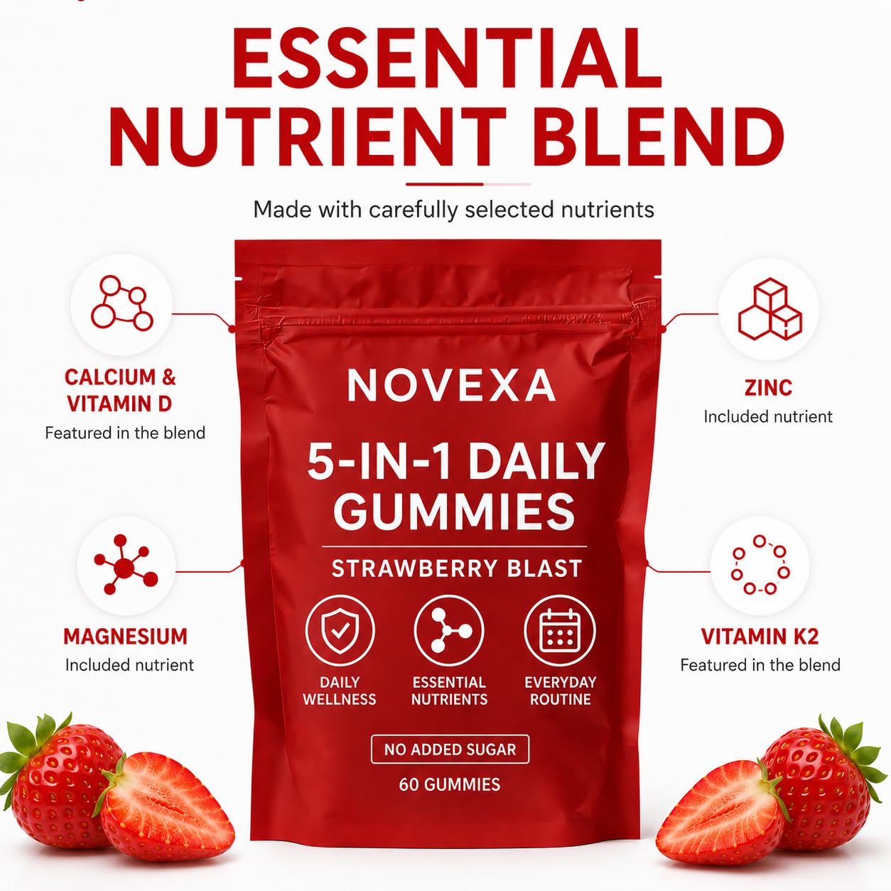 Delicious strawberry gummies for kids