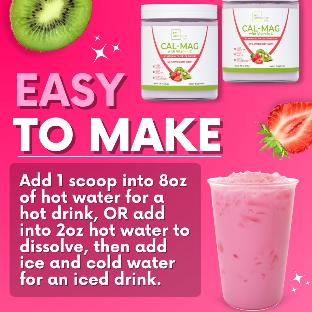 delicious strawberry kiwi magnesium drink