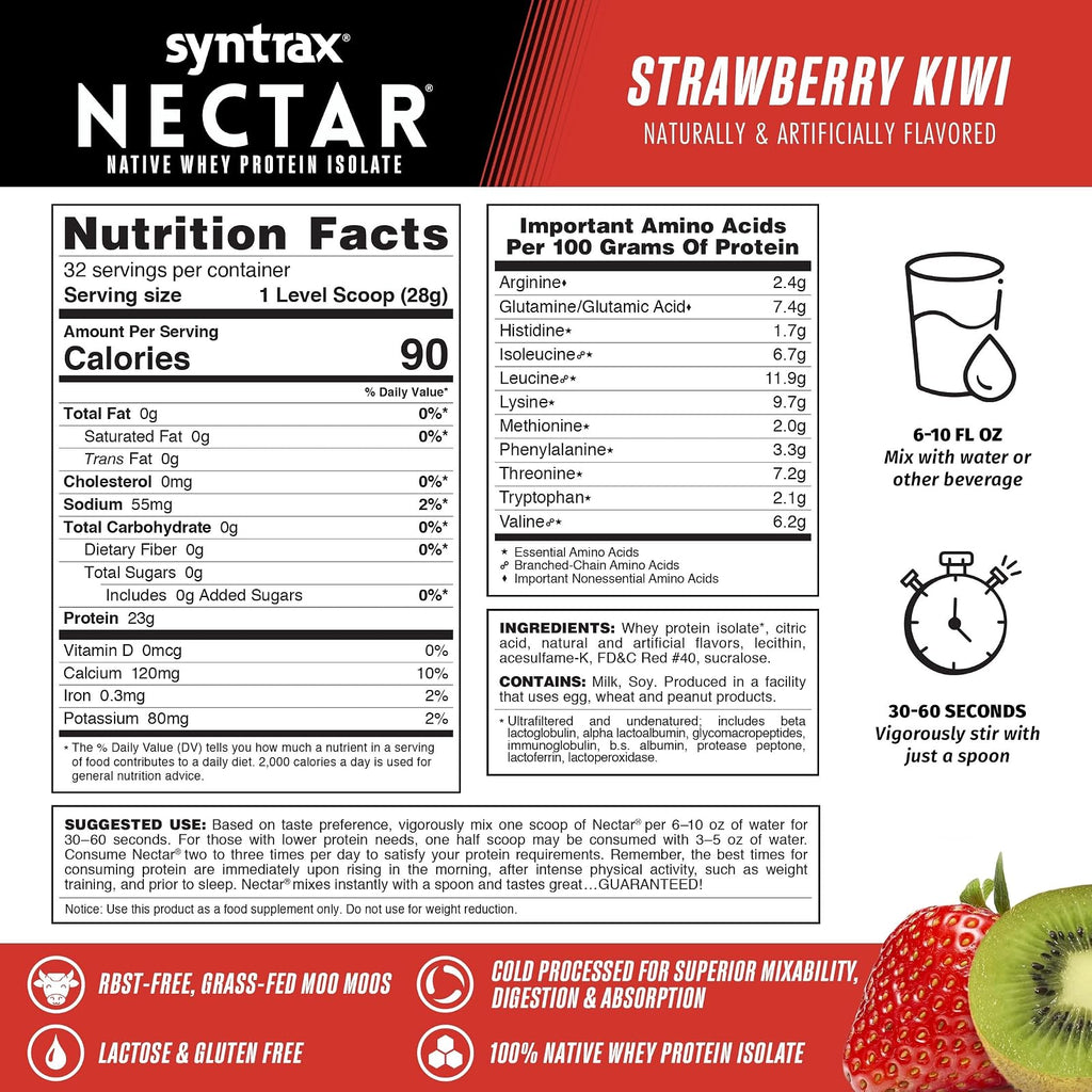 delicious strawberry kiwi protein powder