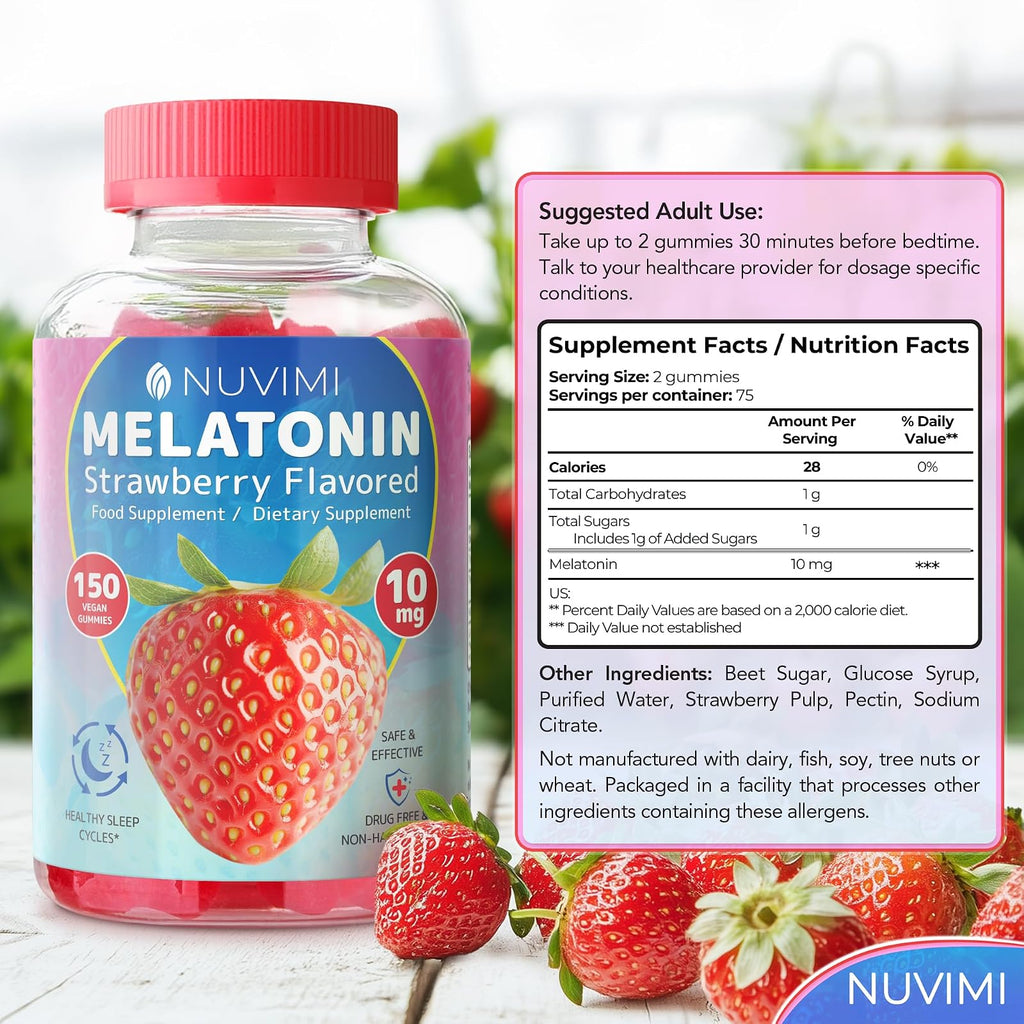 delicious strawberry melatonin supplement