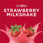 delicious strawberry milkshake protein shake
