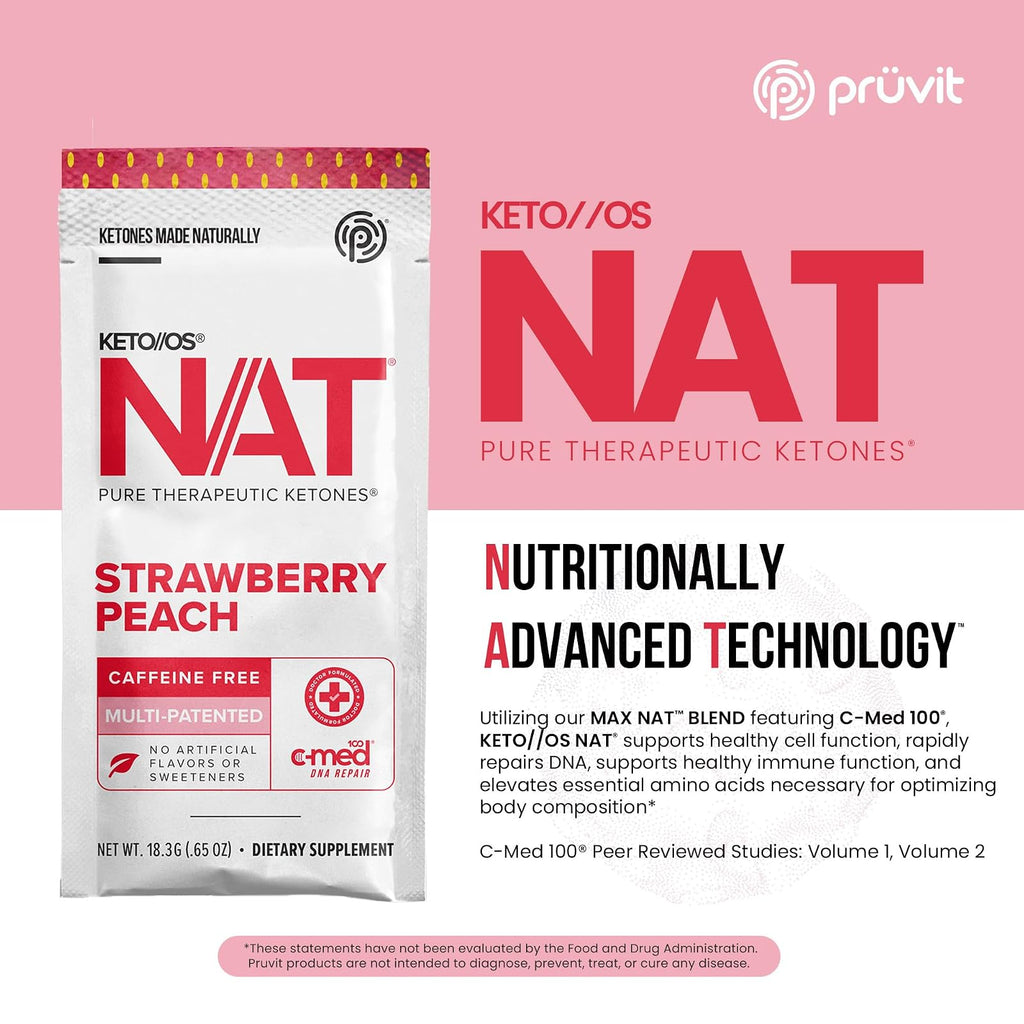 Delicious strawberry peach keto drink mix