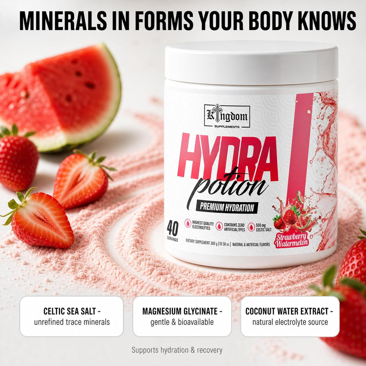 delicious strawberry watermelon hydration solution