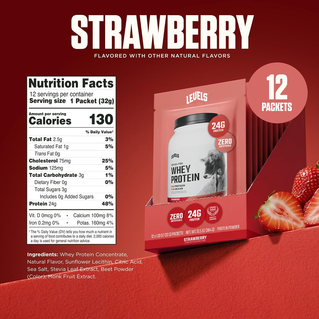delicious strawberry whey protein shake
