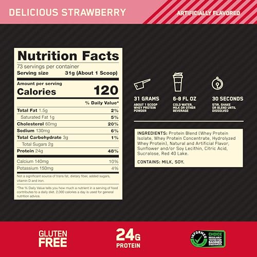 delicious strawberry whey protein supplement