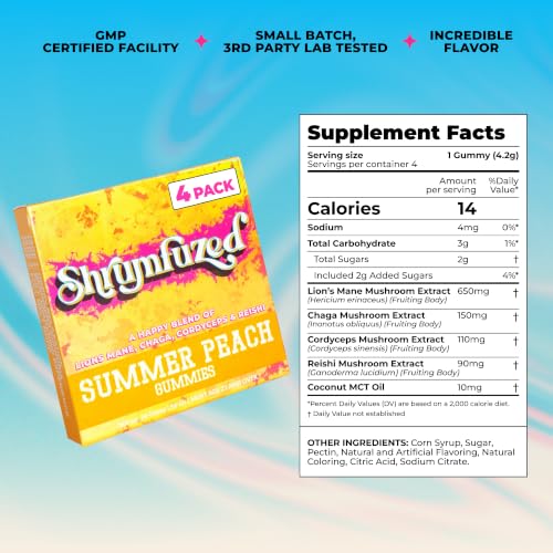 Delicious summer peach flavour gummies