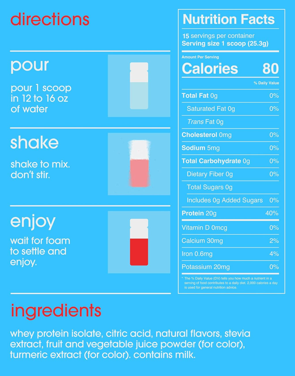 delicious tropical punch protein supplement