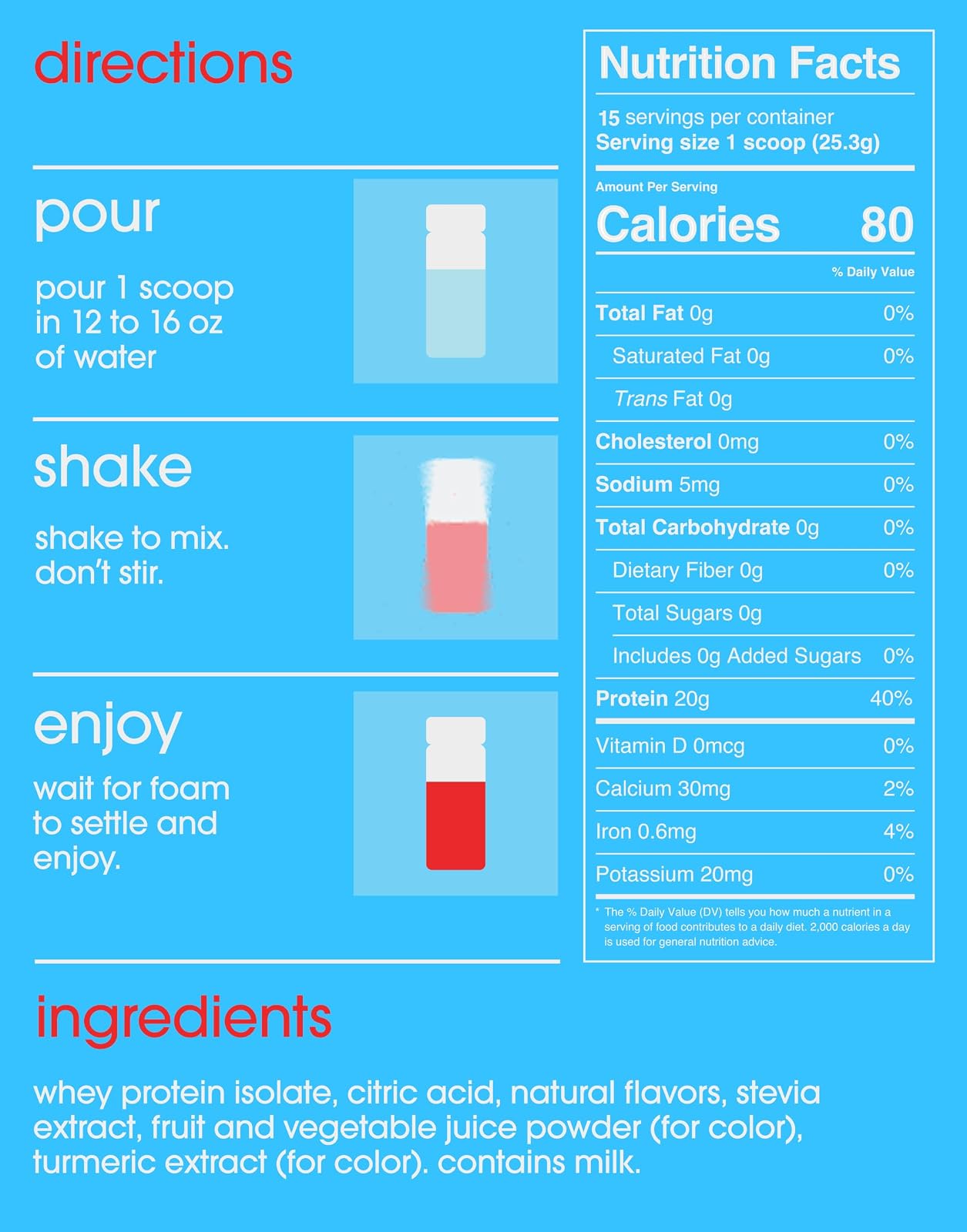 delicious tropical punch protein supplement