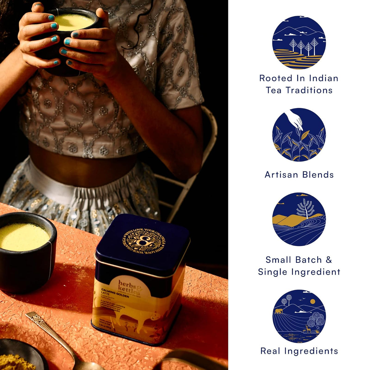 Delicious turmeric latte for relaxation