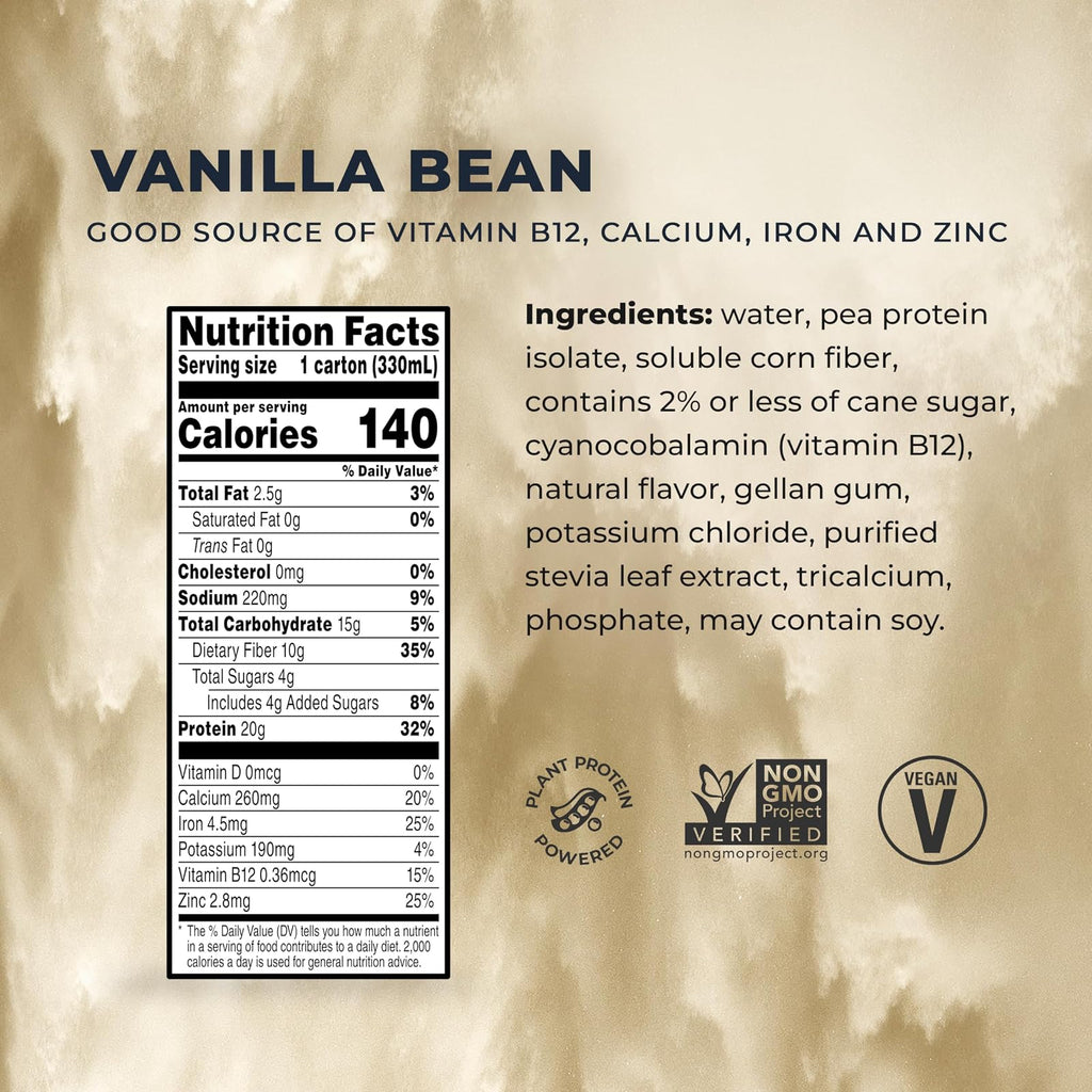 delicious vanilla bean protein beverage