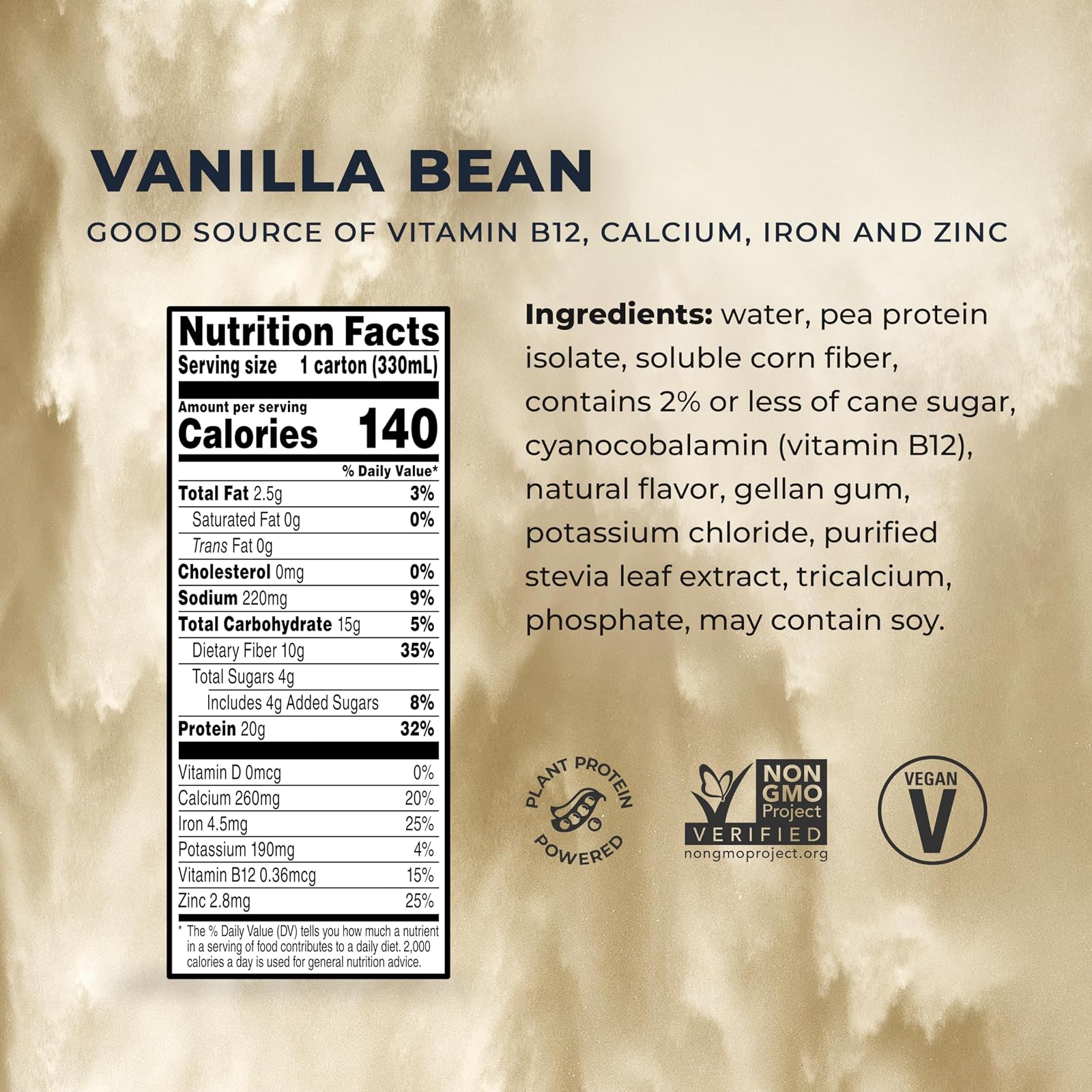 delicious vanilla bean protein beverage