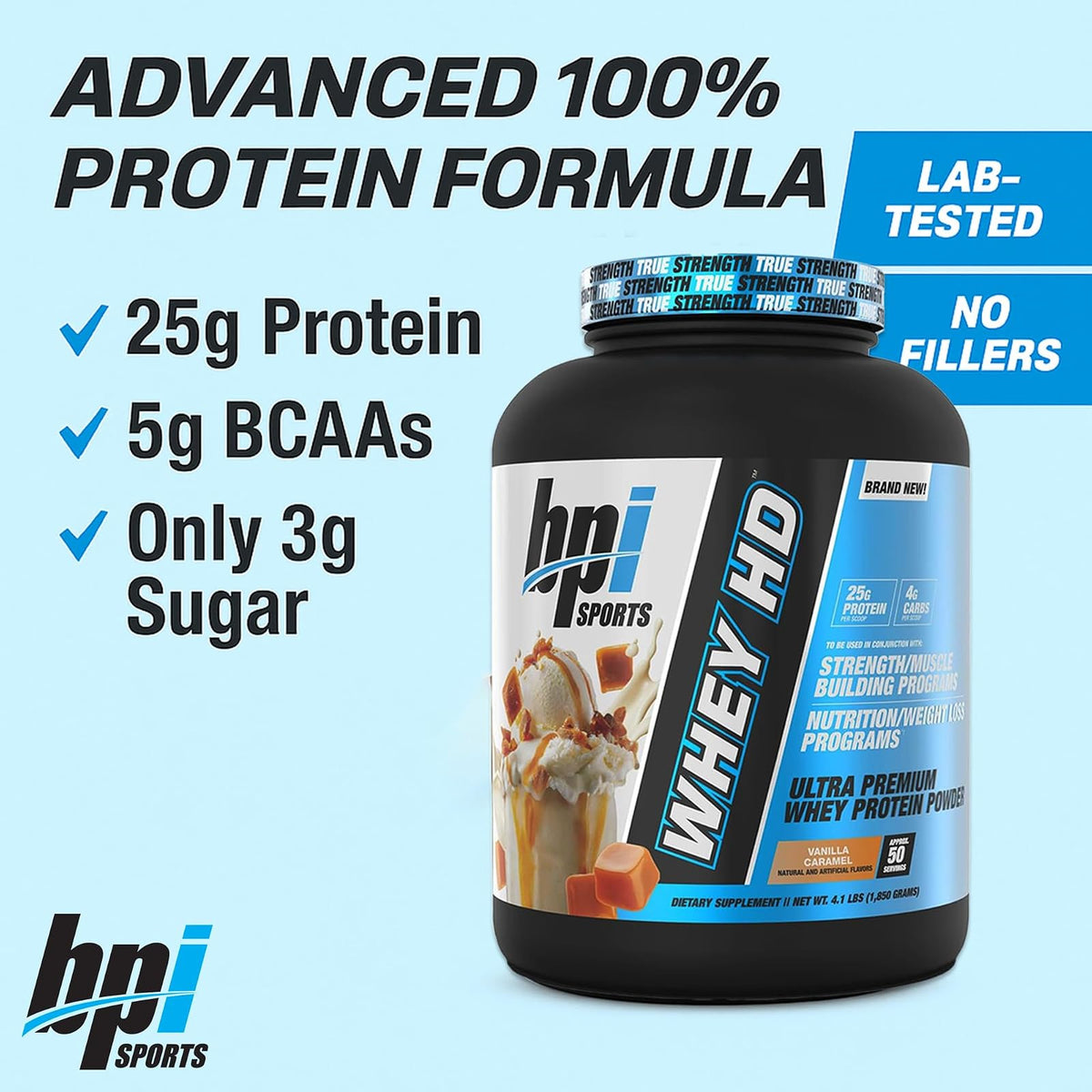 delicious vanilla caramel protein powder
