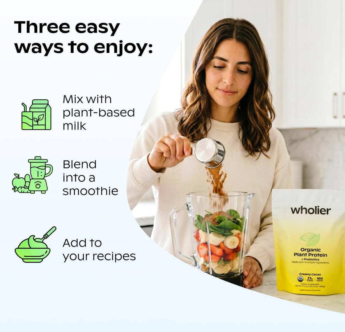 delicious vanilla flavour plant protein