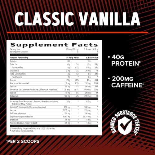 Delicious vanilla flavour protein shake
