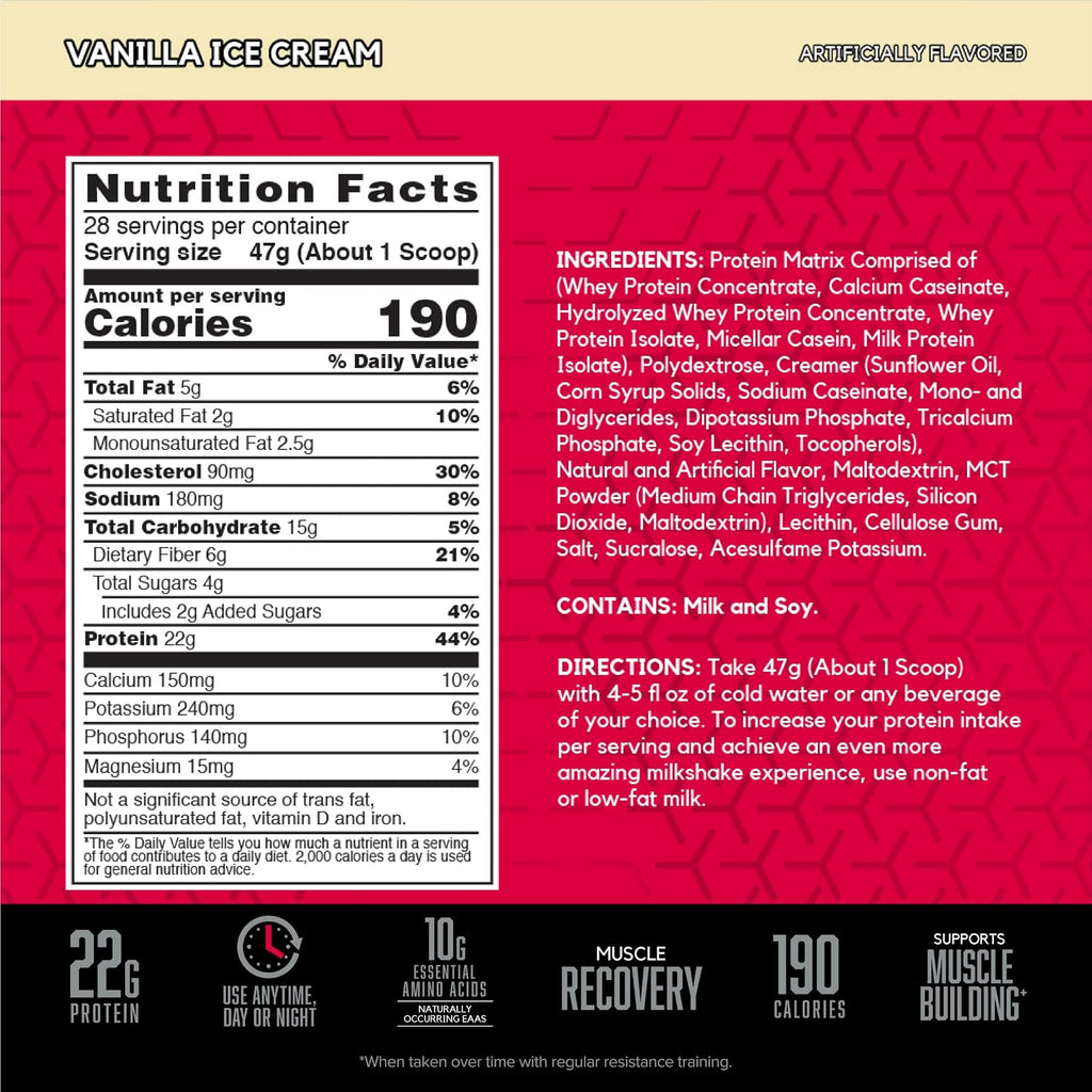 delicious vanilla ice cream protein