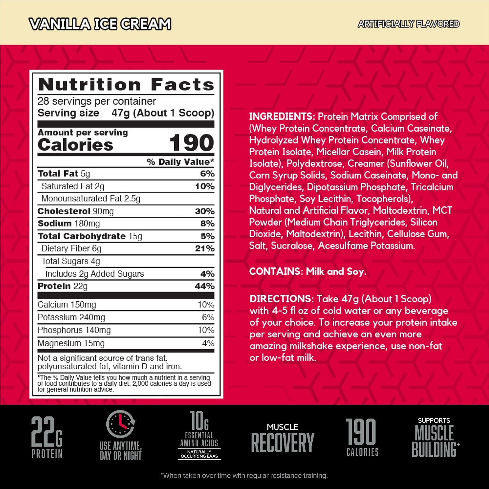 delicious vanilla ice cream protein