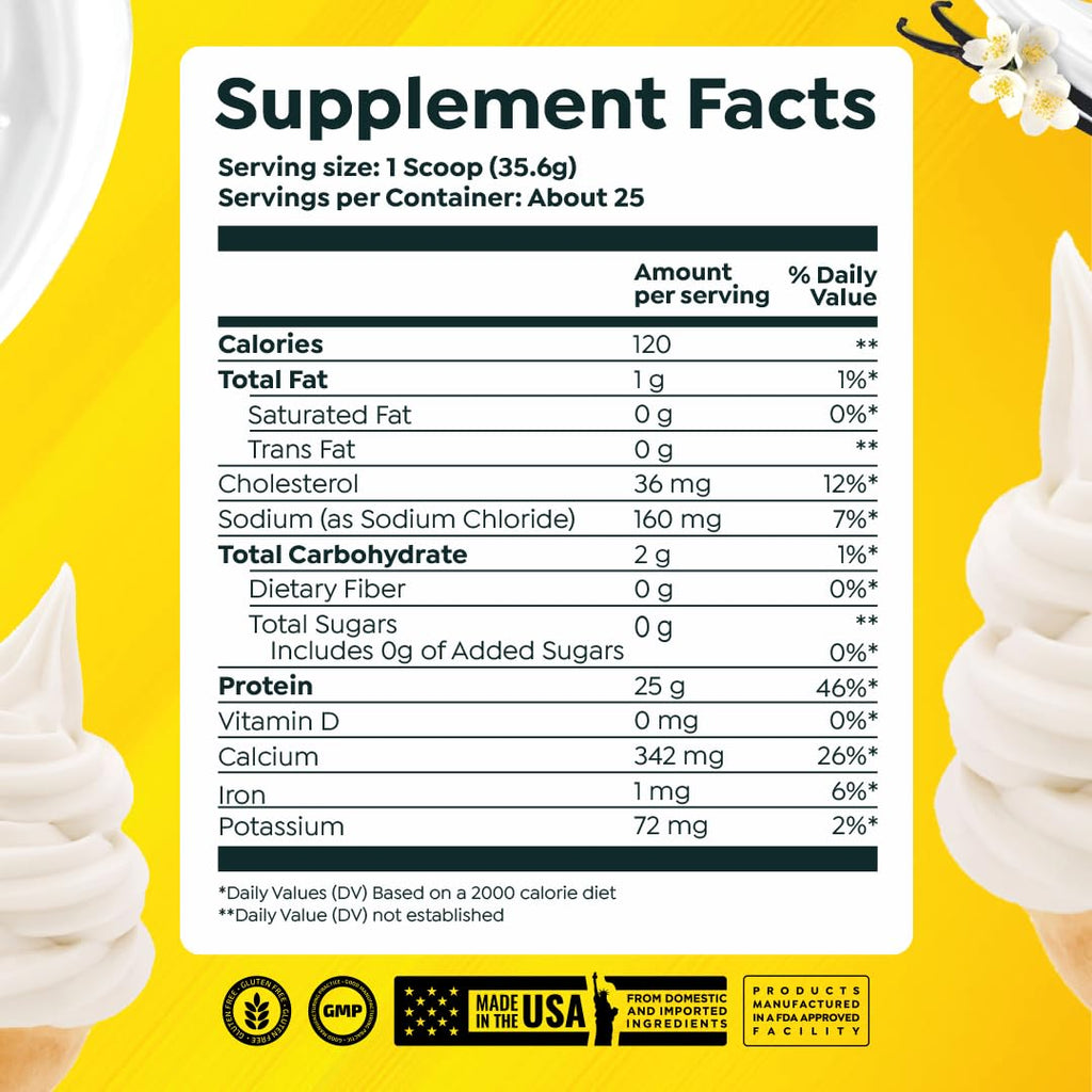 delicious vanilla ice cream protein