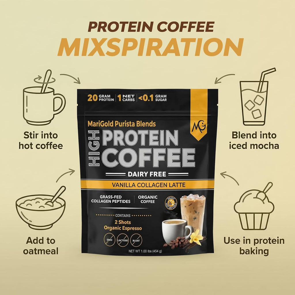 delicious vanilla latte collagen drink