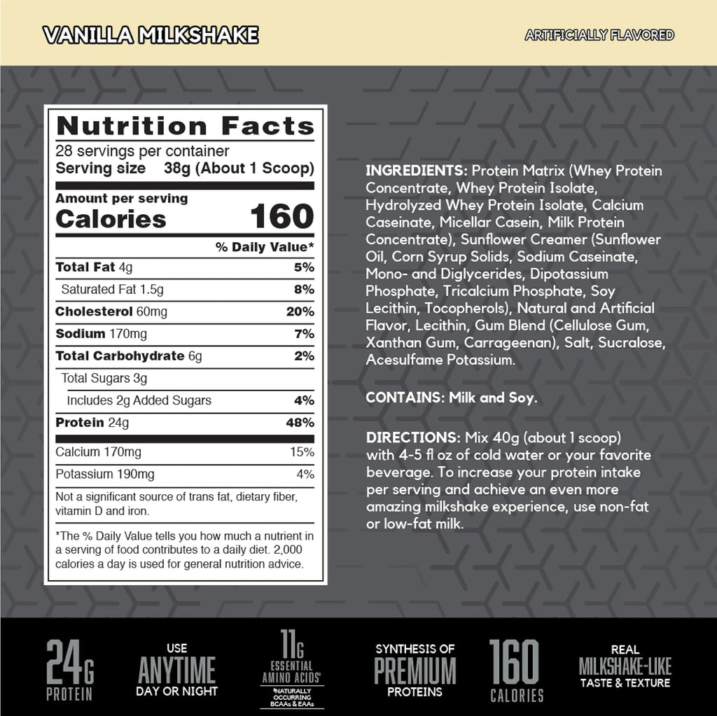 delicious vanilla milkshake protein powder