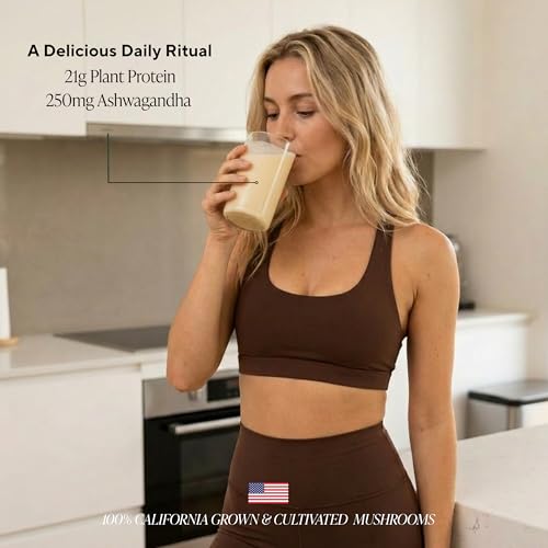 delicious vanilla mushroom protein shake