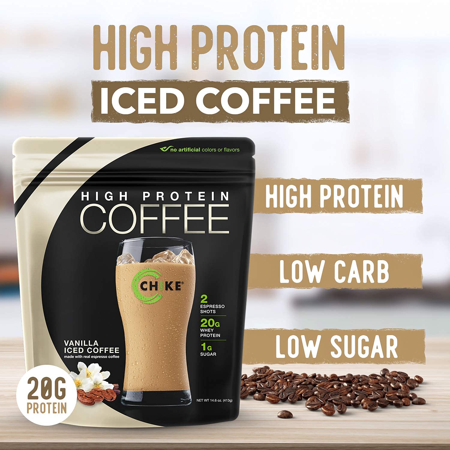 delicious vanilla protein coffee mix