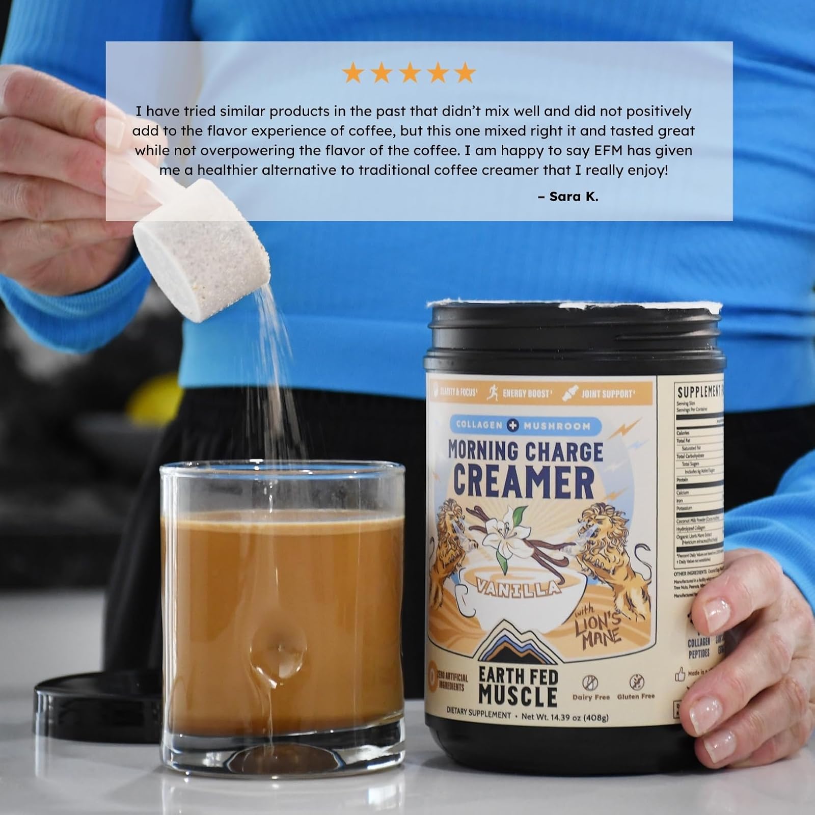 delicious vanilla protein creamer