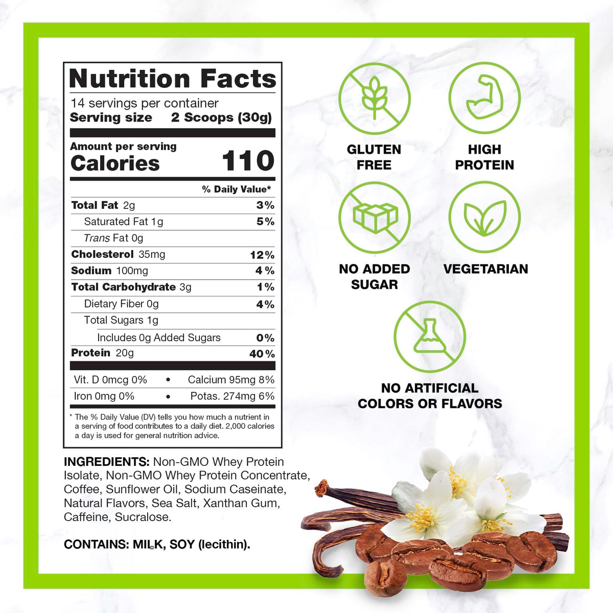 delicious vanilla protein drink