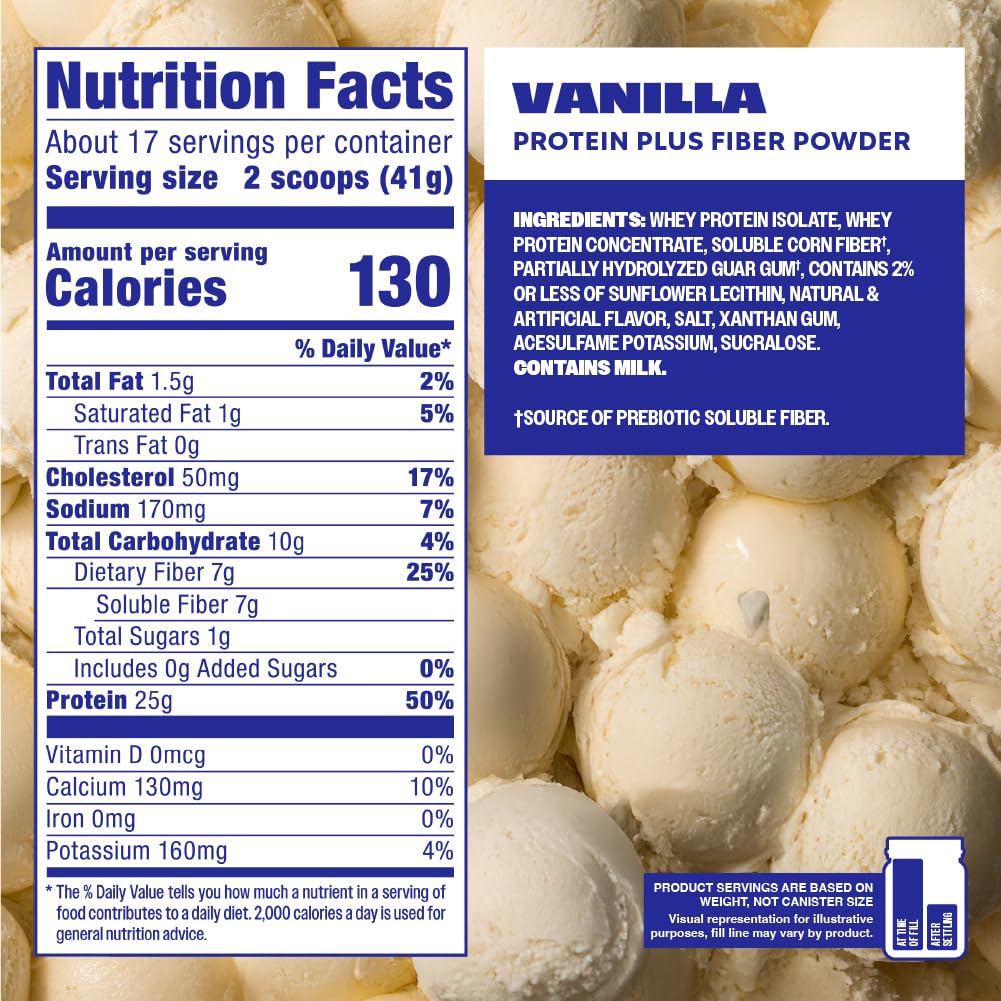 delicious vanilla protein shake