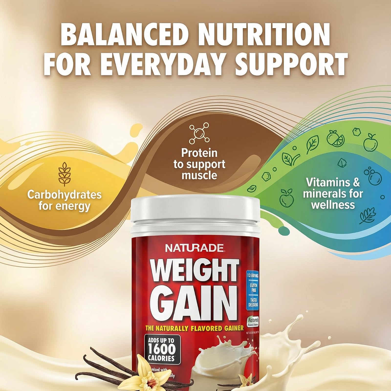 delicious vanilla weight gain shake