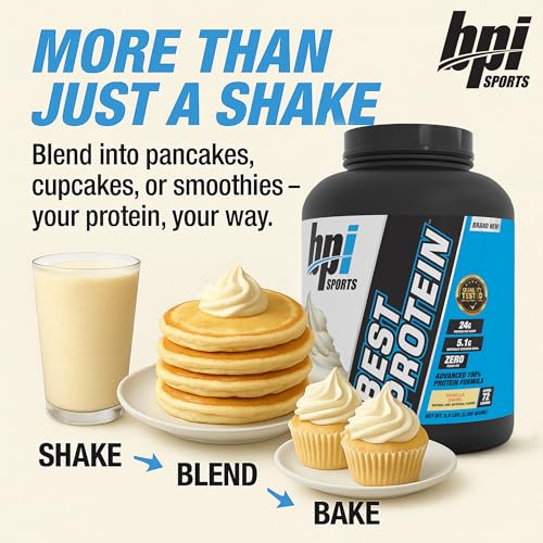 delicious vanilla whey protein shake