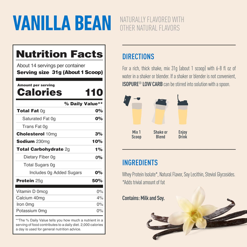 Delicious vanilla whey protein shake