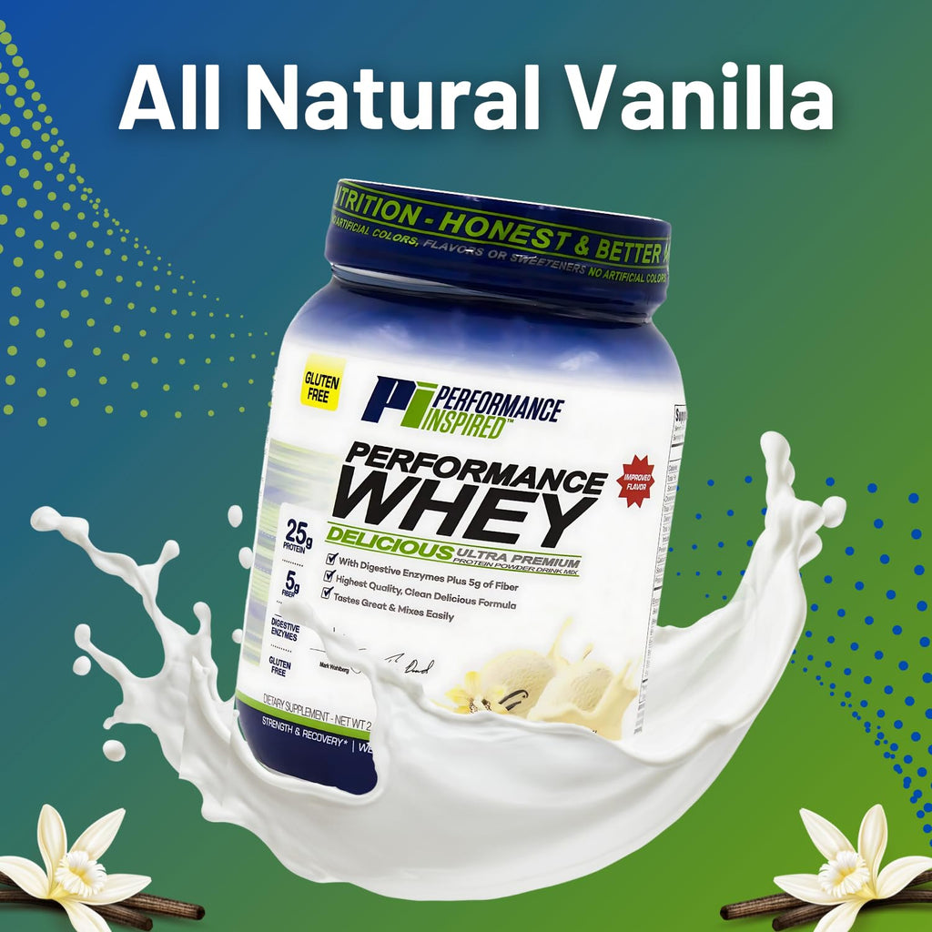 delicious vanilla whey protein shake