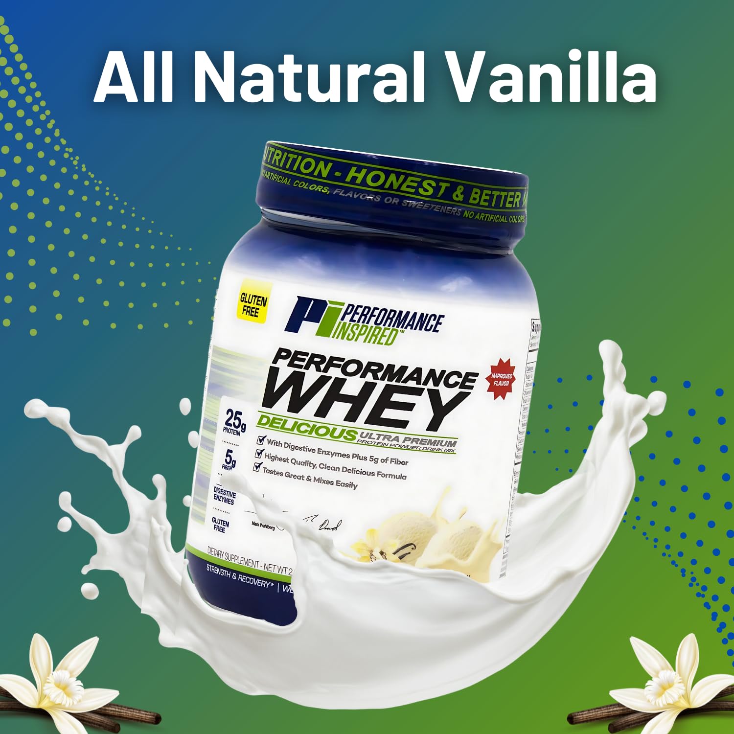 delicious vanilla whey protein shake