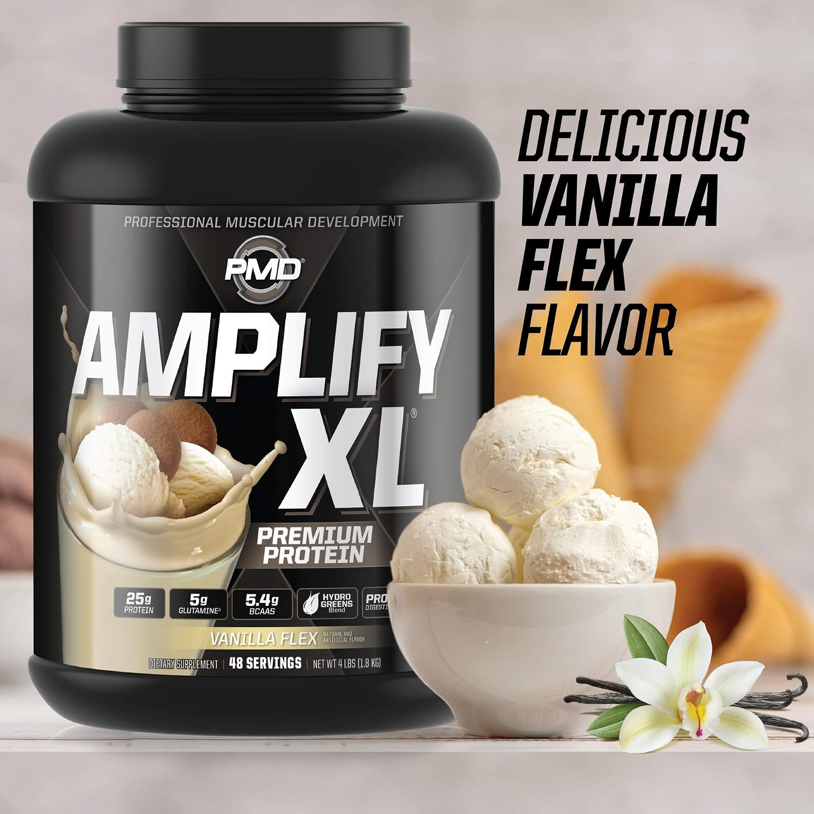 delicious vanilla whey protein supplement