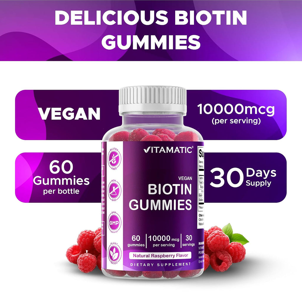 Delicious vegan biotin gummies for energy