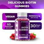 Delicious vegan biotin gummies for energy