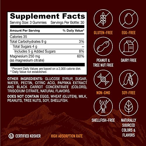Delicious vegan magnesium gummies for adults