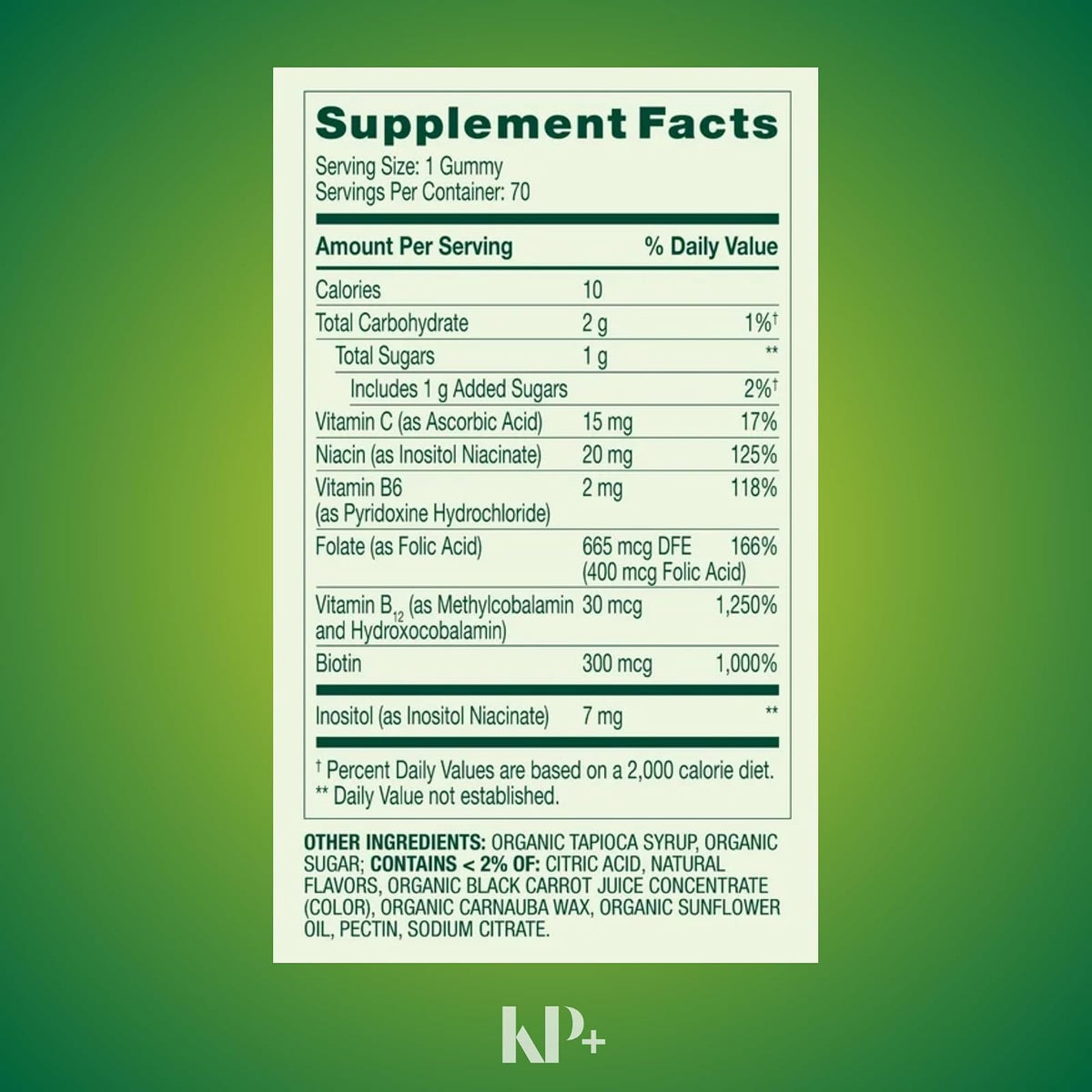Delicious vegetarian vitamin B supplements