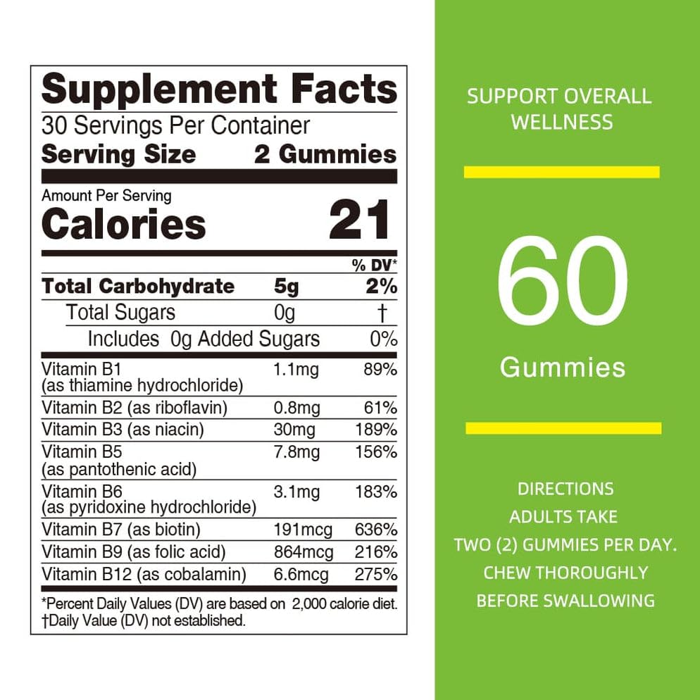 delicious vitamin b complex gummies