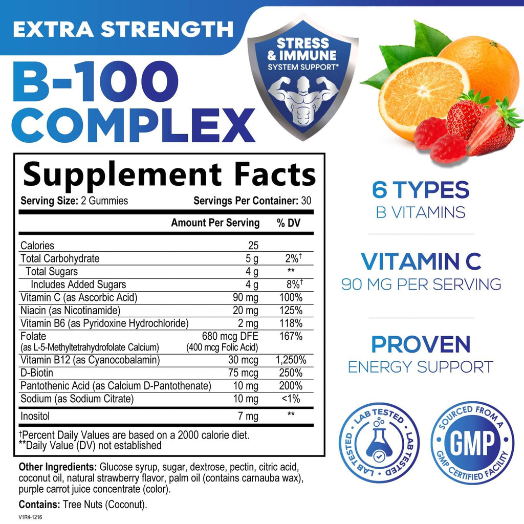 delicious vitamin b complex gummy supplements