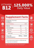 Delicious vitamin B12 gummies for adults